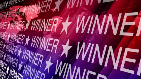 Triumphant winner background with world ... | Stock Video | Pond5