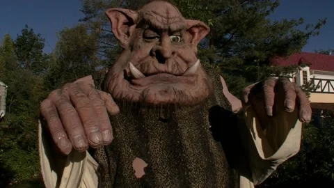 Troll puppet Welcomes Visitors at Canada... | Stock Video | Pond5