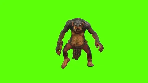 Troll Walking Green Screen Animation 3D ... | Stock Video | Pond5
