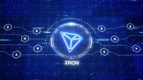 Tron animated logo. Tron cryptocurrency ... | Stock Video | Pond5