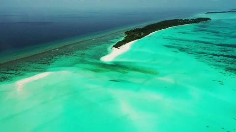 Tropical Beach Background, sandbank isla... | Stock Video | Pond5