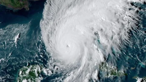Tropical cyclone major hurricane IAN on ... | Stock Video | Pond5