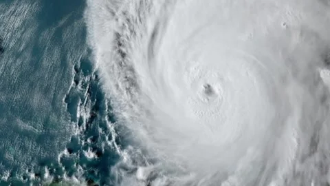 Tropical cyclone major hurricane IAN on ... | Stock Video | Pond5