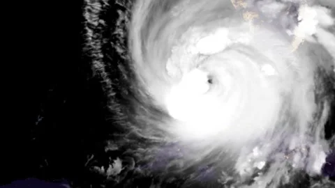 Tropical cyclone major hurricane IAN on ... | Stock Video | Pond5