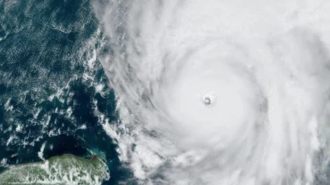 Tropical cyclone major hurricane IAN on ... | Stock Video | Pond5