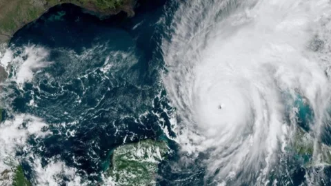 Tropical cyclone major hurricane IAN on ... | Stock Video | Pond5