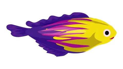 Cartoon Tropical Fish Stock Video Footage | Royalty Free Cartoon ...