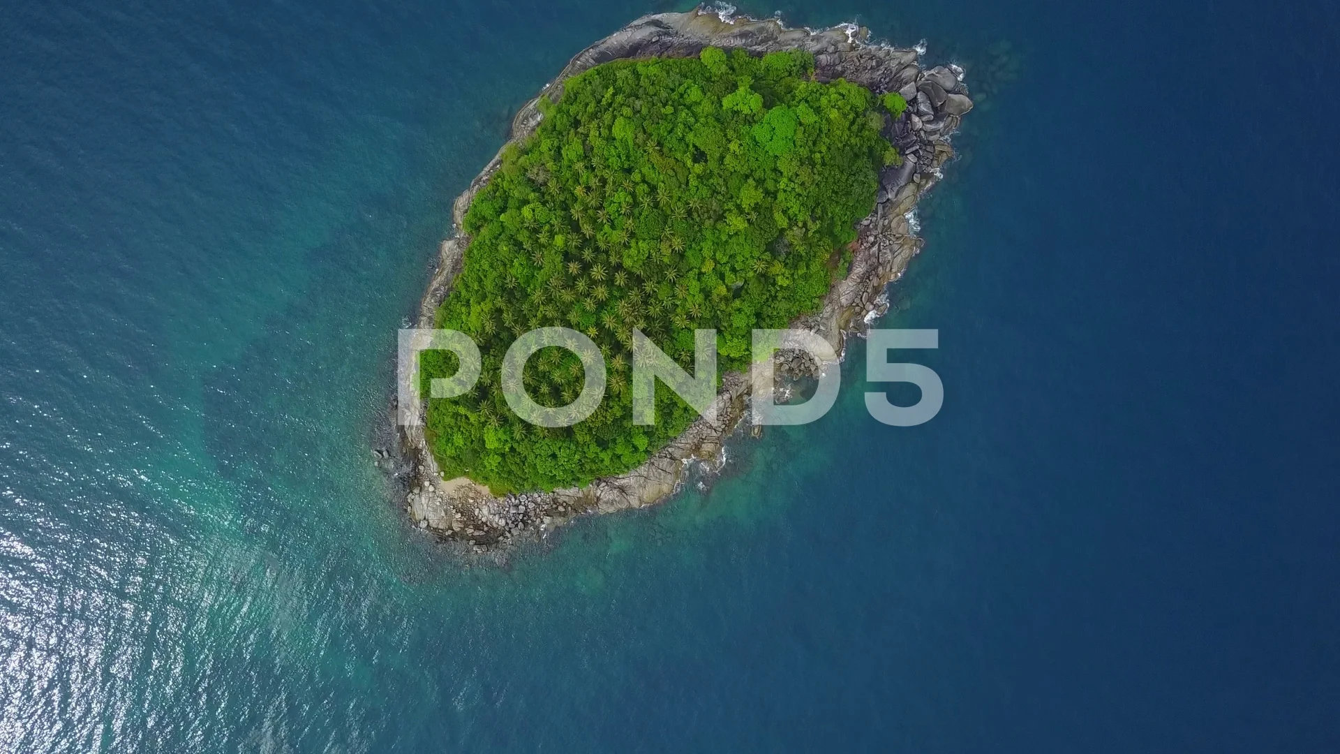 Tropical Island Top View