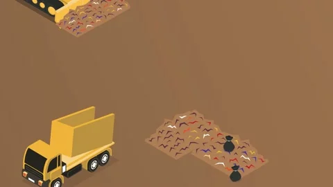 Truck and bulldozer manages the garbage ... | Stock Video | Pond5