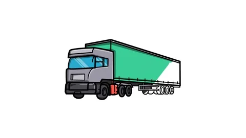 truck animation Sketch and 2d animation | Stock Video | Pond5