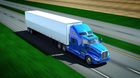 Truck driving on the highway - seamless ... | Stock Video | Pond5
