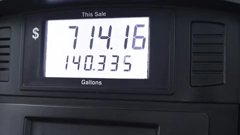truck fueling screen with price and gall... | Stock Video | Pond5