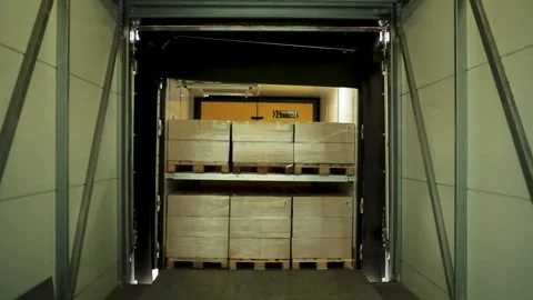 Truck loaded with pallets of boxes, read... | Stock Video | Pond5