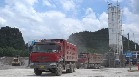 Truck loading cement for construction se... | Stock Video | Pond5