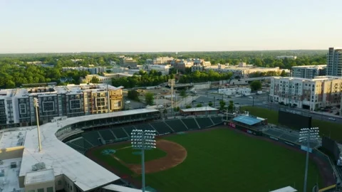 Truist Field Baseball Stadium in Downtow... | Stock Video | Pond5