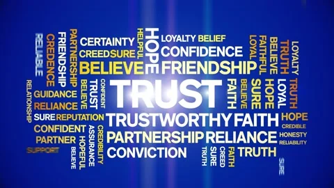 Trust animated word cloud,animation kine... | Stock Video | Pond5