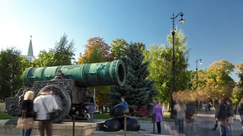 Tsar pushka monument. Tsar Pushka - huge... | Stock Video | Pond5