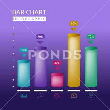 Tube Bar Graph Chart Statistic Data Infographic Template: Graphic ...