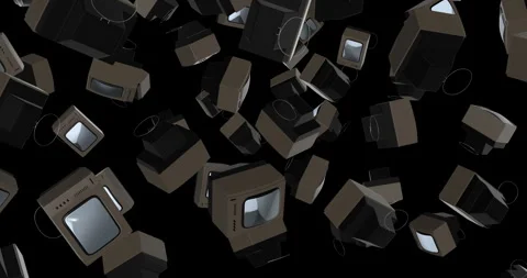 Tube TV falling slow motion crt vintage ... | Stock Video | Pond5