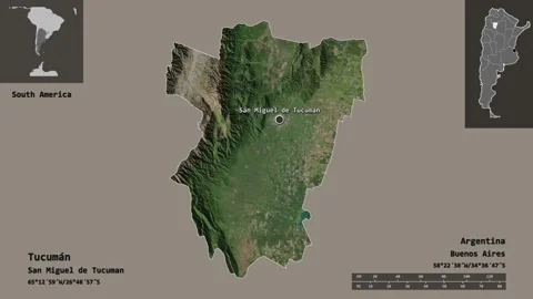 Tucumán location. Argentina. Satellite ... | Stock Video | Pond5