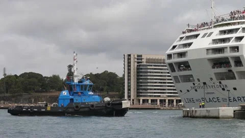 Cruise Ship Pull To Stock Footage ~ Royalty Free Stock Videos | Pond5