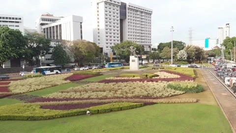 TUGU TANI STATUE AT CENTRAL JAKARTA, IND... | Stock Video | Pond5