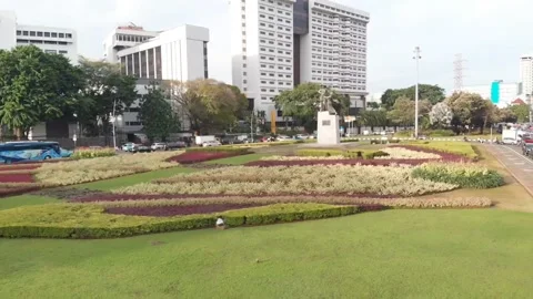 TUGU TANI STATUE AT CENTRAL JAKARTA, IND... | Stock Video | Pond5