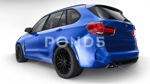 Tula, Russia. June 26, 2021: BMW X5M F85 blue luxury sport suv car ...