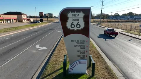Tulsa Route 66. Historic Rt 66 is famous... | Stock Video | Pond5