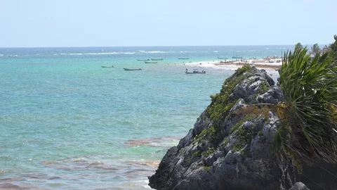TULUM MEXICO-2015: Beautiful Sea And The... | Stock Video | Pond5