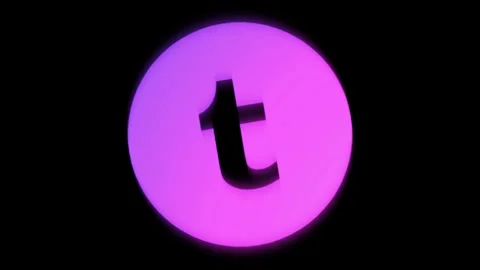 Tumblr logo animation on a simple black ... | Stock Video | Pond5