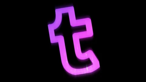 Tumblr logo animation on a simple black ... | Stock Video | Pond5