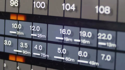 Tuning Analog Radio Dial Frequency on Sc... | Stock Video | Pond5