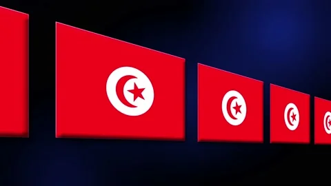 Tunisia Flag Animated Background 3d Anim... | Stock Video | Pond5