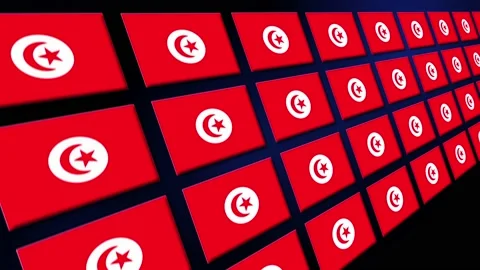 Tunisia Flag Animated Background 3d Anim... | Stock Video | Pond5