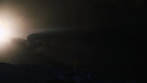 Tunnel Boring, Large shotcrete machine w... | Stock Video | Pond5