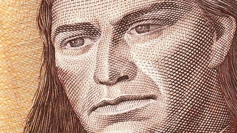 Tupac Amaru II portrait on Peruvian 500 ... | Stock Video | Pond5