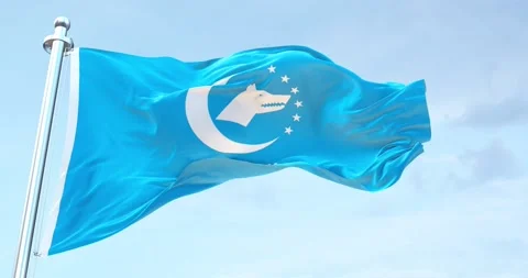 Turan flag waving 4k | Stock Video | Pond5