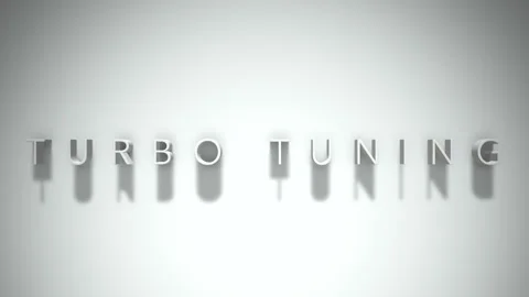 turbo tuning 3D title animation white te... | Stock Video | Pond5