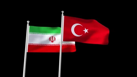 Turkey and Iranian flag seamless waving ... | Stock Video | Pond5