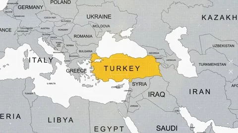 Turkey Breaking News Map | Stock Video | Pond5