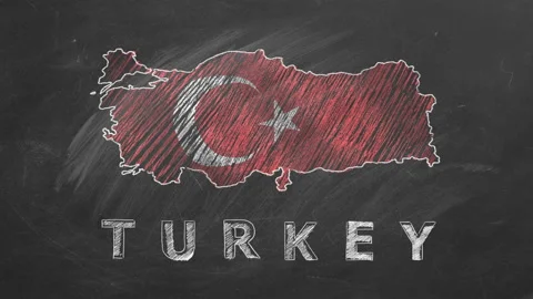 Turkey. Chalk drawn and animated illustr... | Stock Video | Pond5