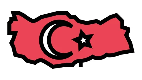 turkey country map flag color icon anima... | Stock Video | Pond5