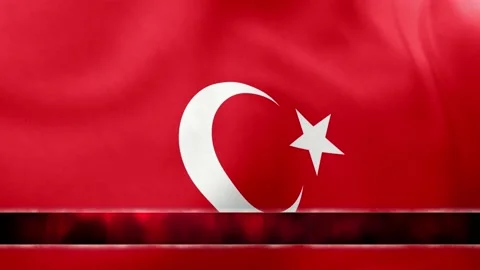 Turkey flag waving with Animated Lower T... | Stock Video | Pond5