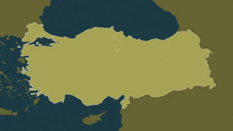 Turkey map - zoom. Regions. Pattern. | Stock Video | Pond5