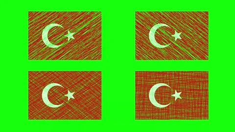 Turkey Scribble Animation on Green Scree... | Stock Video | Pond5
