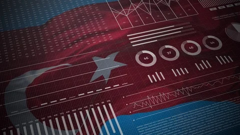 Turkey. Statistics, infographics on wavi... | Stock Video | Pond5