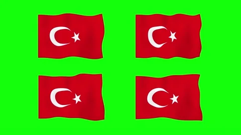 Turkey Waving Flag 2D Animation on Green... | Stock Video | Pond5