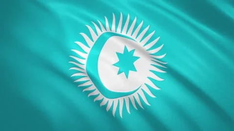 Turkic Council - Waving Flag Video Backg... | Stock Video | Pond5