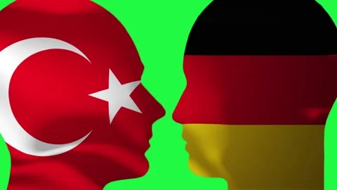 Turkish And German Nations Animation On ... | Stock Video | Pond5